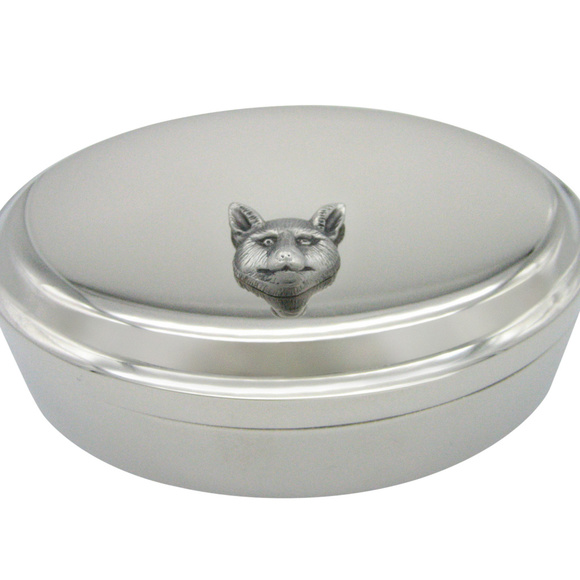 Kiola Designs | Other | Textured Fox Head Pendant Oval Trinket Jewelry ...